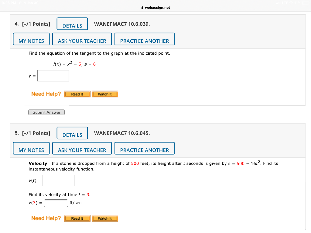 Solved webassign.net 4. [-/1 Points) DETAILS WANEFMAC7 | Chegg.com Solved webassign.net 4. [-/1 Points) DETAILS WANEFMAC7 | Chegg.com
