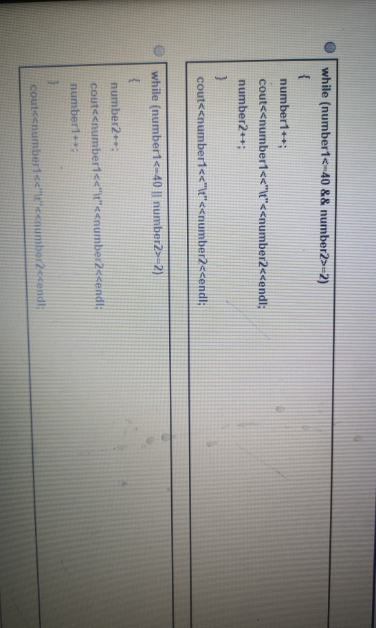 Solved Suppose that number1 and number2 are integer | Chegg.com
