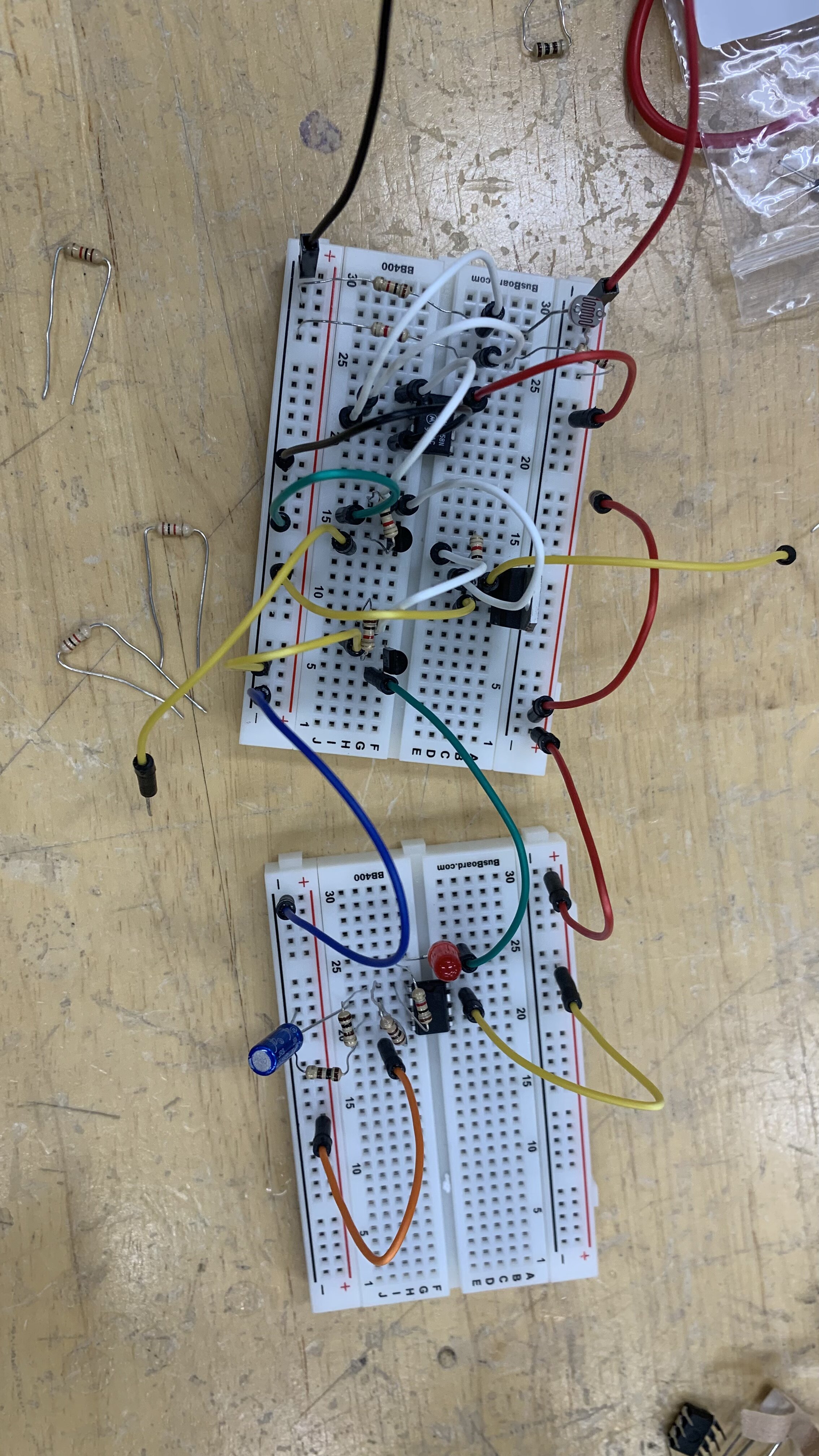 My motor works in the first breadboard, but my second | Chegg.com