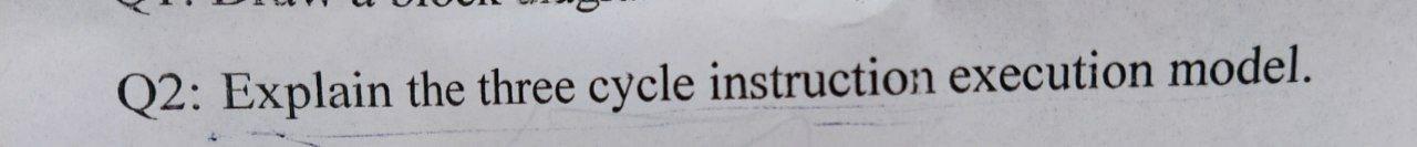 Solved Q2: Explain the three cycle instruction execution | Chegg.com