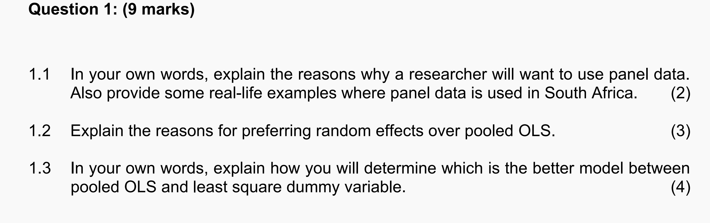Solved 1.1 In your own words, explain the reasons why a | Chegg.com