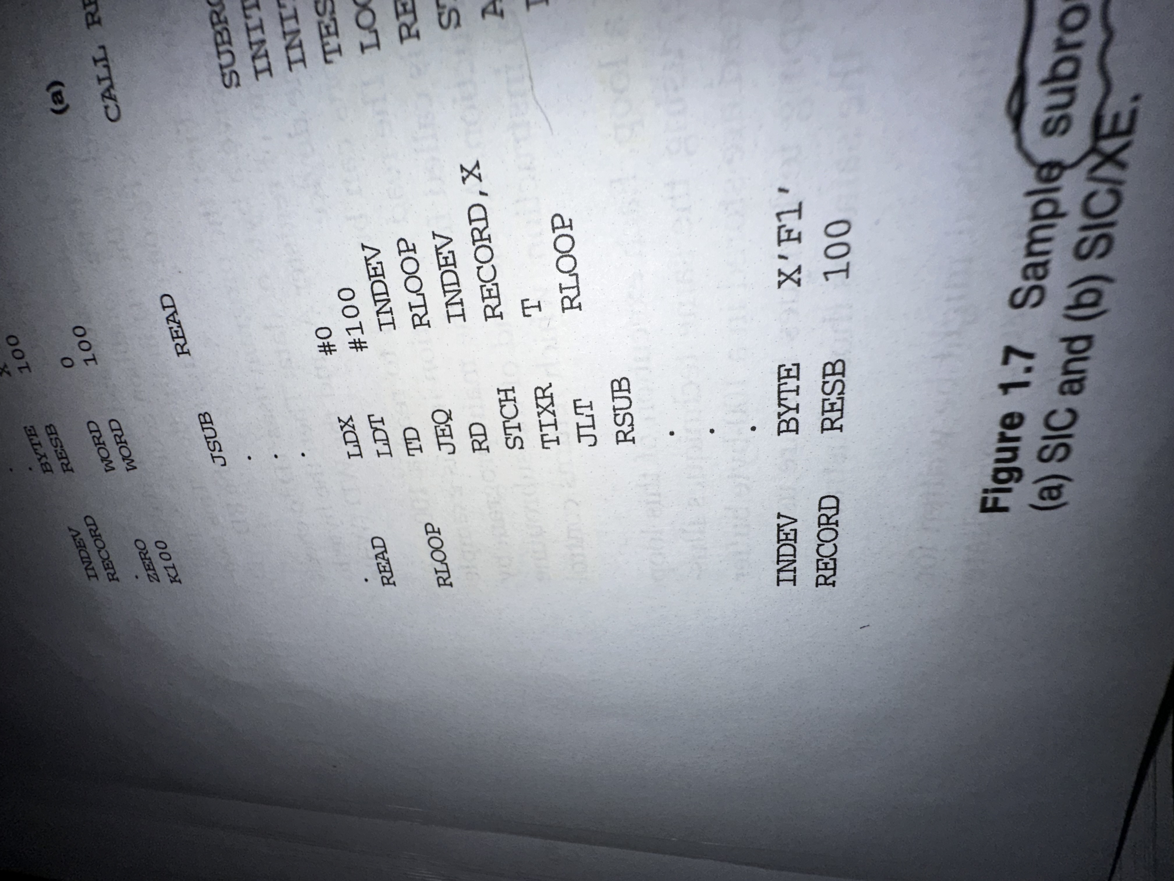 Solved Write a subroutine for SIC/XE that will read a record | Chegg.com