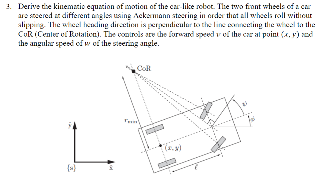 Solved Derive the kinematic equation of motion of the | Chegg.com