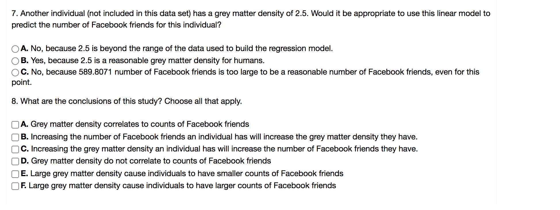 Solved (13 points) The brain on Facebook - Researchers were | Chegg.com