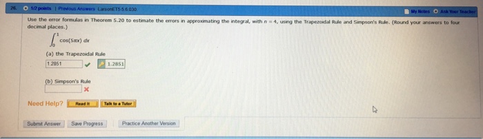 Solved Use the error formulas in Theorem 5 20 to estimate | Chegg.com