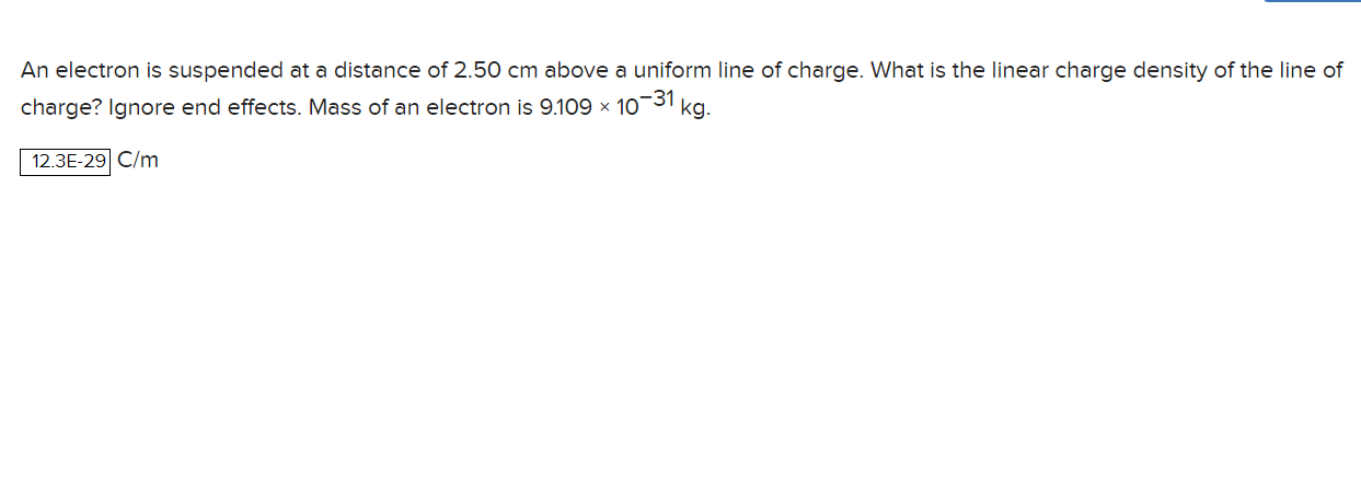 Solved An electron is suspended at a distance of 2.50 cm | Chegg.com