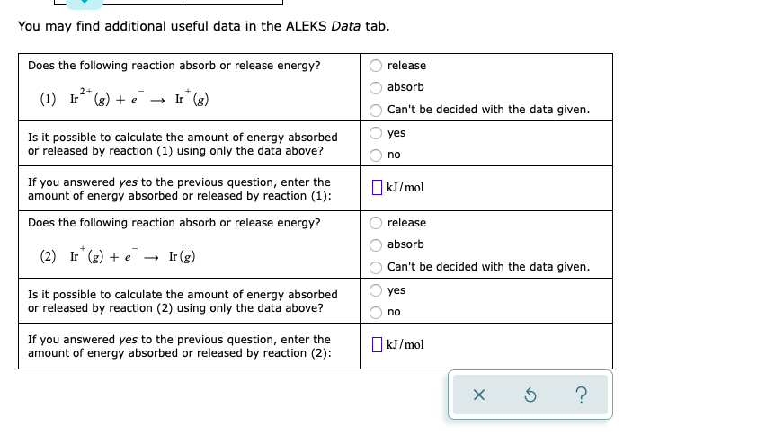 Solved Consider the following data for iridium: atomic mass | Chegg.com