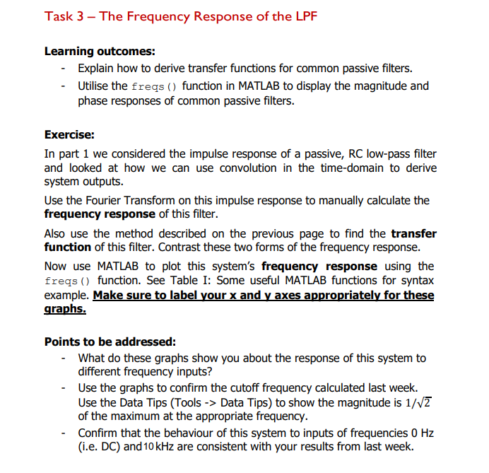 Solved Part 2: Frequency-Domain Analysis of Systems Part 2 | Chegg.com