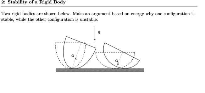 Solved 2: Stability of a Rigid Body Two rigid bodies are | Chegg.com