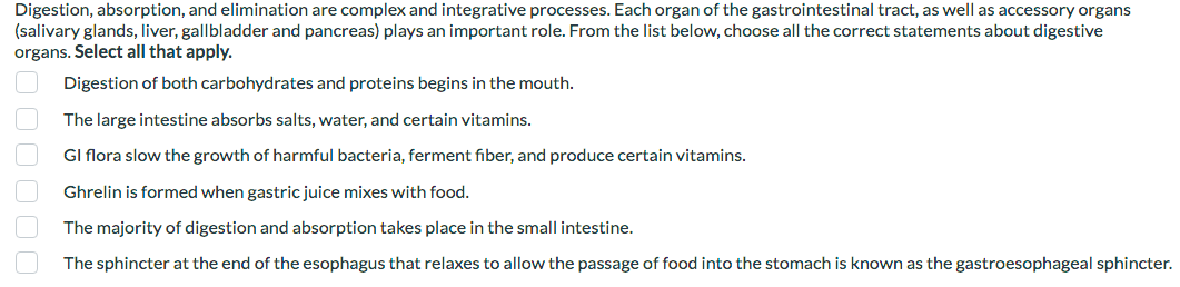 Solved Digestion, absorption, and elimination are complex | Chegg.com