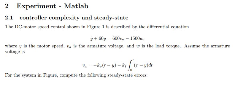 Solved 2 Experiment Matlab 2 1 Controller Complexity And