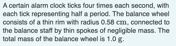 Solved A certain alarm clock ticks four times each second, | Chegg.com