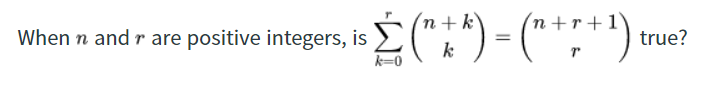 Solved If n is a nonnegative integer, is (2nn)=∑k=0n(nk)2 | Chegg.com