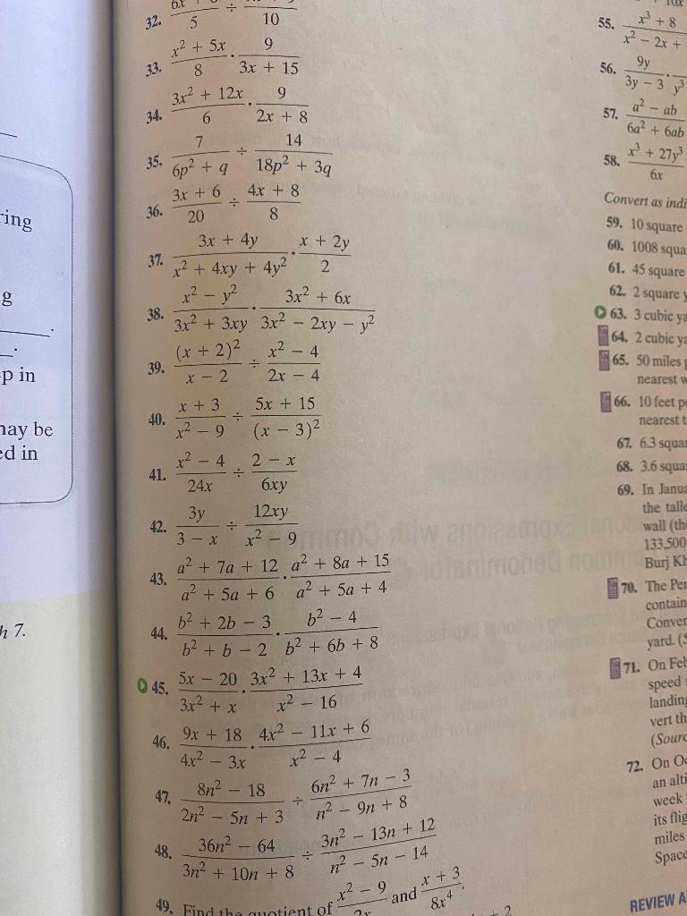 Solved ples 1 Find each quotient and simplify. See Examples | Chegg.com