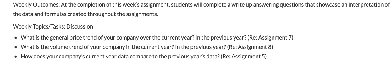Weekly Outcomes: At the completion of this week's | Chegg.com