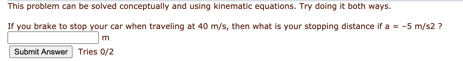 Solved This problem can be solved conceptually and using | Chegg.com