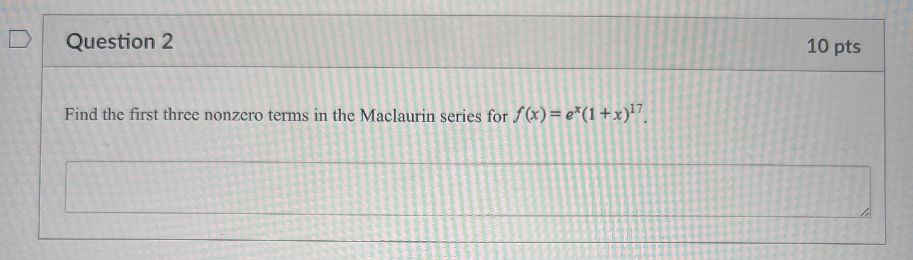 Solved Find the first three nonzero terms in the Maclaurin | Chegg.com