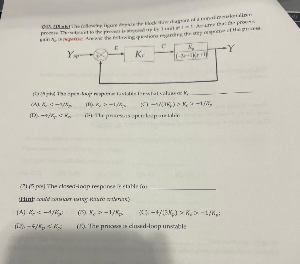 Solved Q13. (15 pts) The following figure depicts the block | Chegg.com