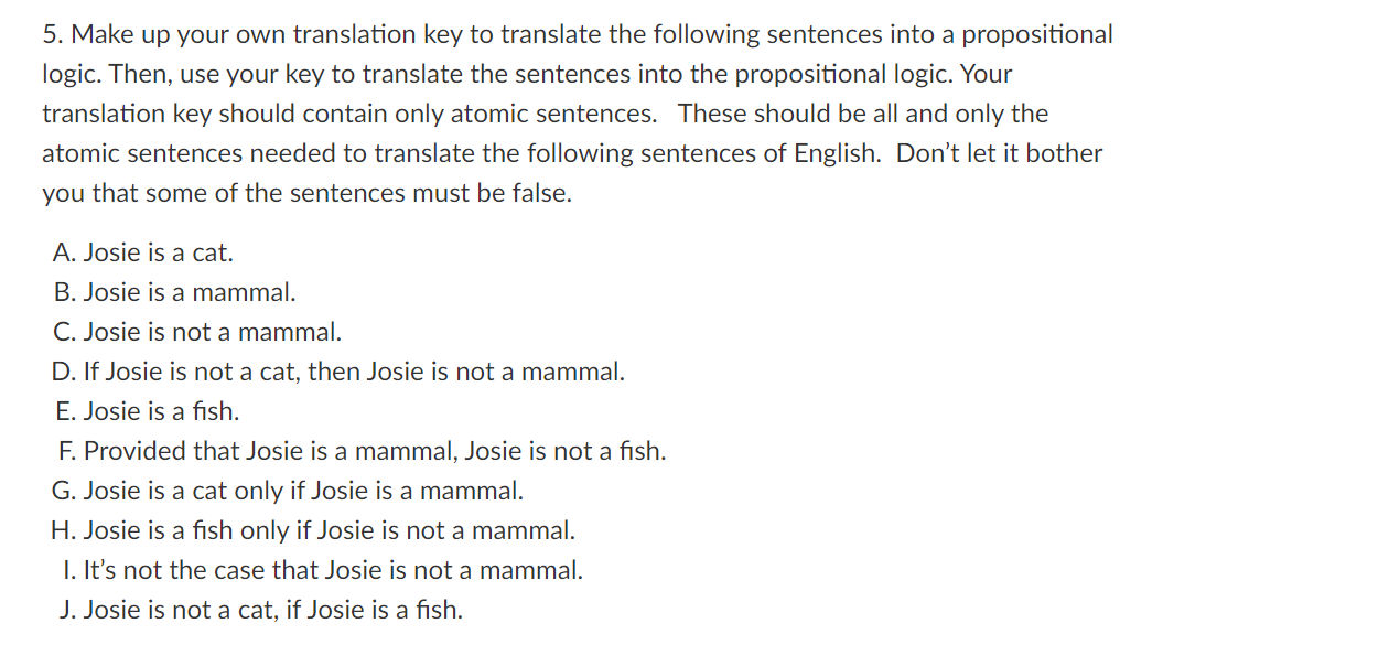Solved 5. Make up your own translation key to translate the | Chegg.com