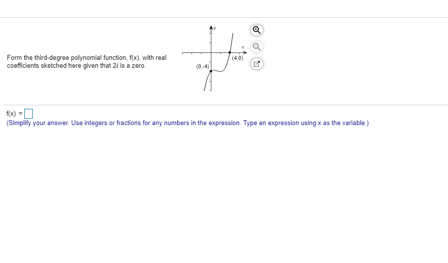 Solved Form the third-degree polynomial function, f(x), with | Chegg.com