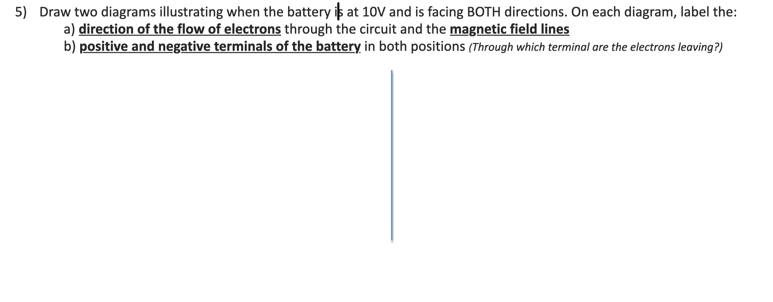 Solved Draw two diagrams illustrating when the battery is at | Chegg.com