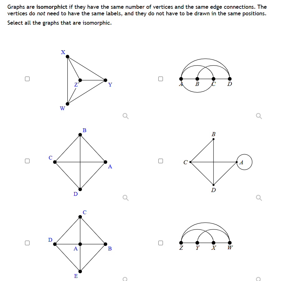 Solved by an EXPERT Graphs are isomorphict if they have the same number ...
