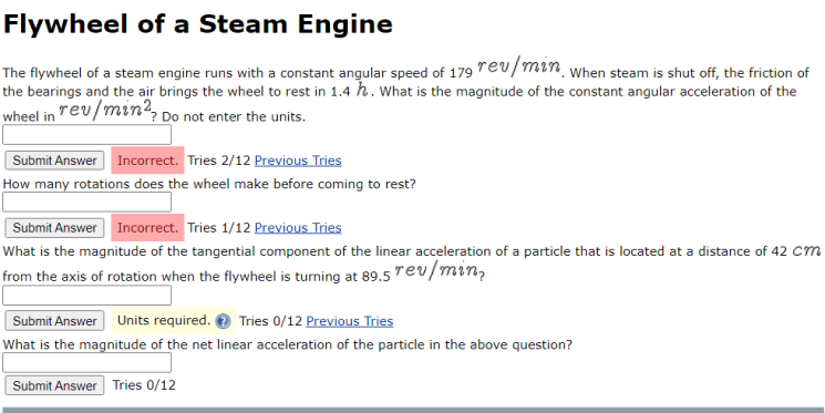 Solved The flywheel of a steam engine runs with a constant | Chegg.com
