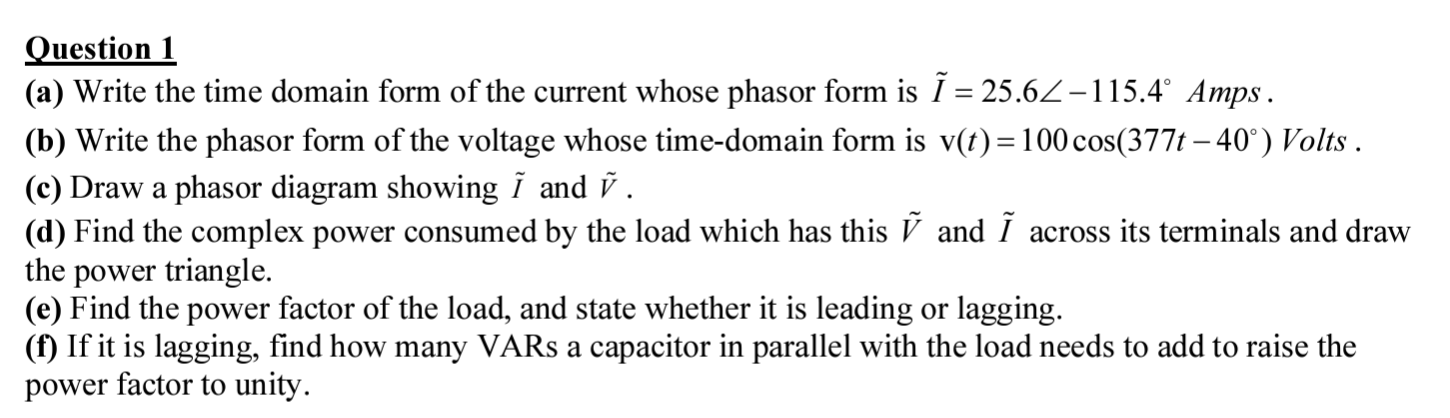 Solved Question 1(a) ﻿Write the time domain form of the | Chegg.com