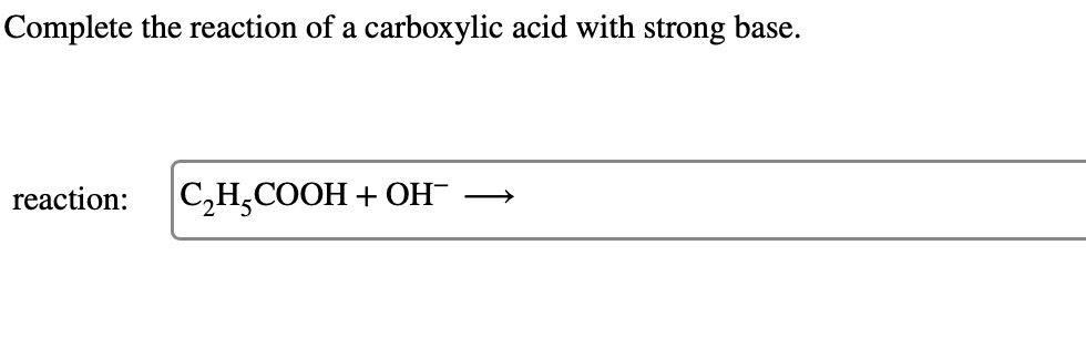 Solved Complete the reaction of a carboxylic acid with | Chegg.com