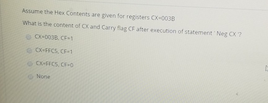 Solved Assume the Hex Contents are given for registers | Chegg.com