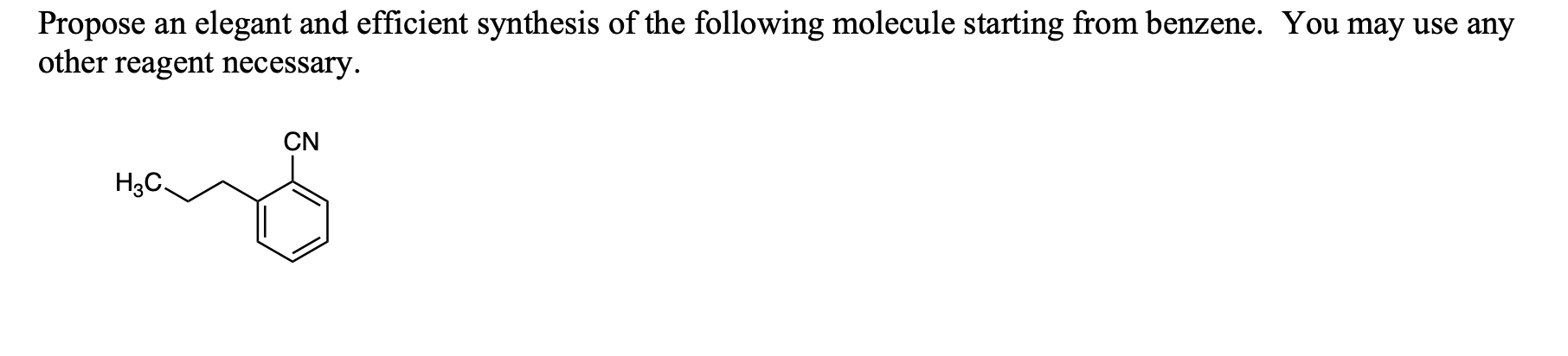 Solved Propose an elegant and efficient synthesis of the | Chegg.com