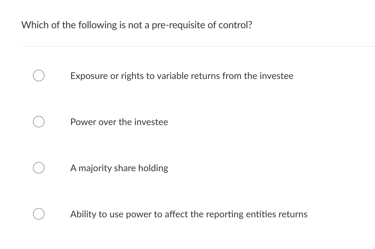 Solved Which of the following is not a pre-requisite of | Chegg.com