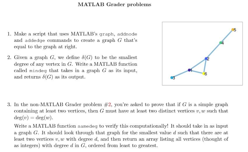 Solved Matlab Grader Problems 5 4 1 Make A Script That Uses 4480