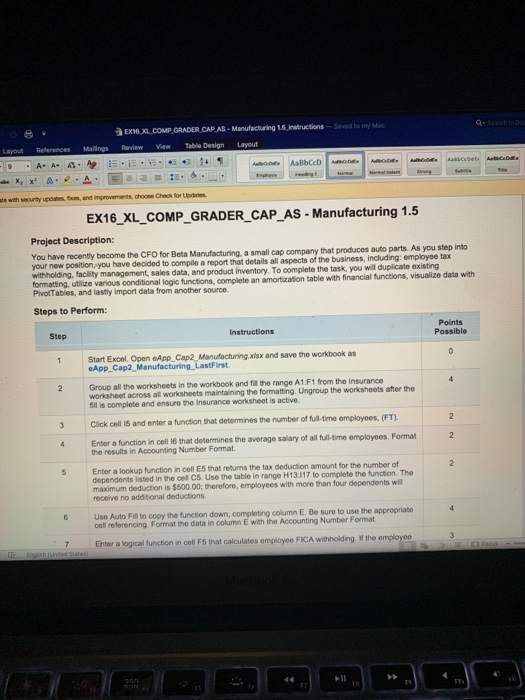 Ex16_xl_comp_grader_cap_as - manufacturing 1.5 | Chegg.com