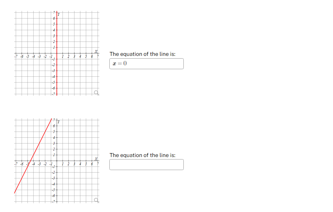 Solved Determine the equation of each line in the 5 graphs | Chegg.com