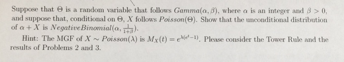 Solved Suppose that Theta is a random variable that follows | Chegg.com