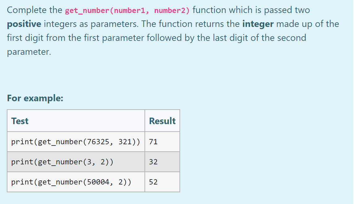 Solved Complete the get_number(number1, number2) function | Chegg.com