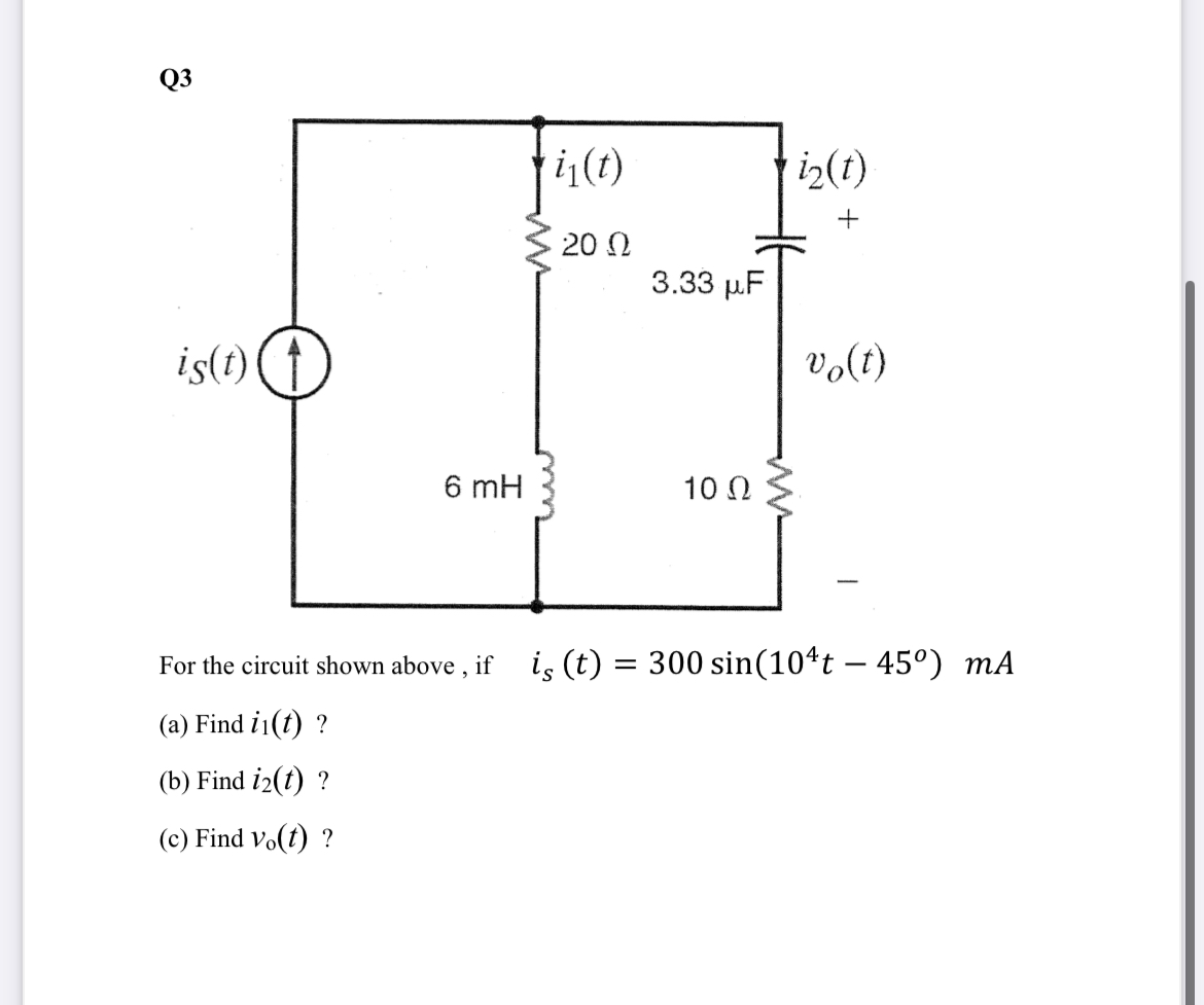 Solved O3For the circuit shown above, if | Chegg.com