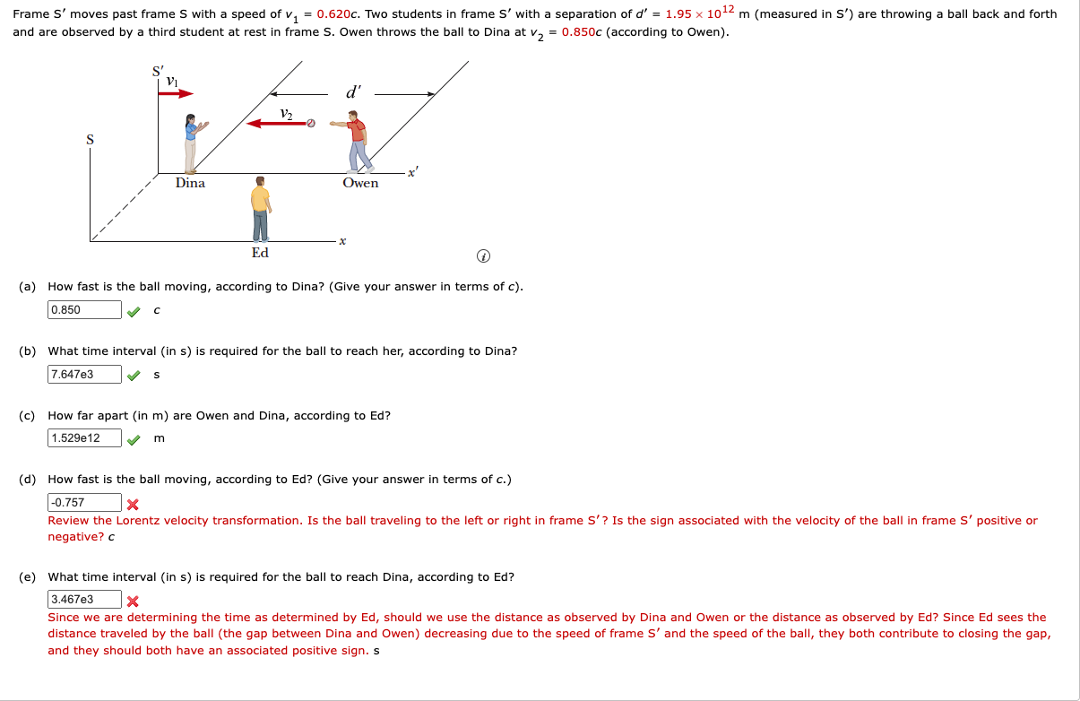 Solved Frame S′ moves past frame S with a speed of | Chegg.com