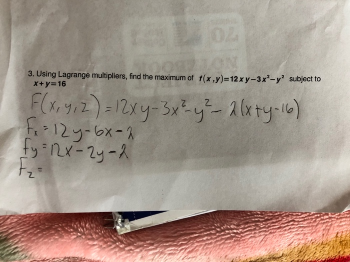 Solved 3. Using Lagrange multipliers, find the maximum of | Chegg.com