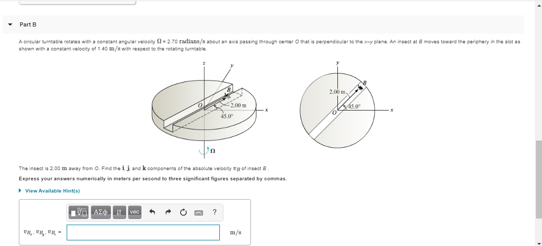 Solved Part B A circular turntable rotates with a constant | Chegg.com