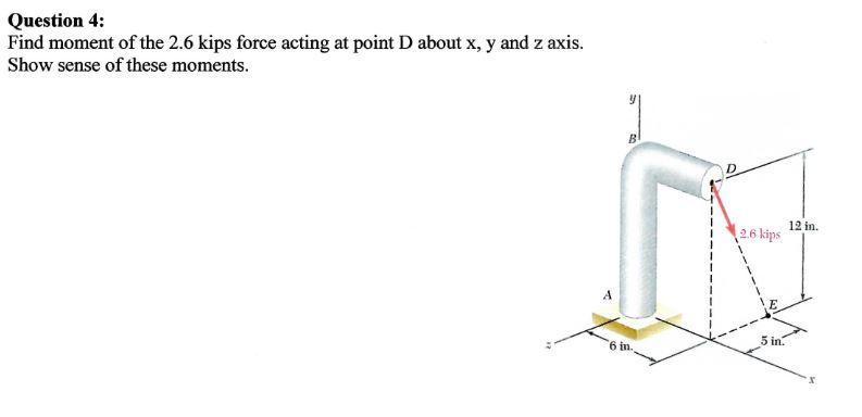 Solved Please explain how to take the moment about each | Chegg.com
