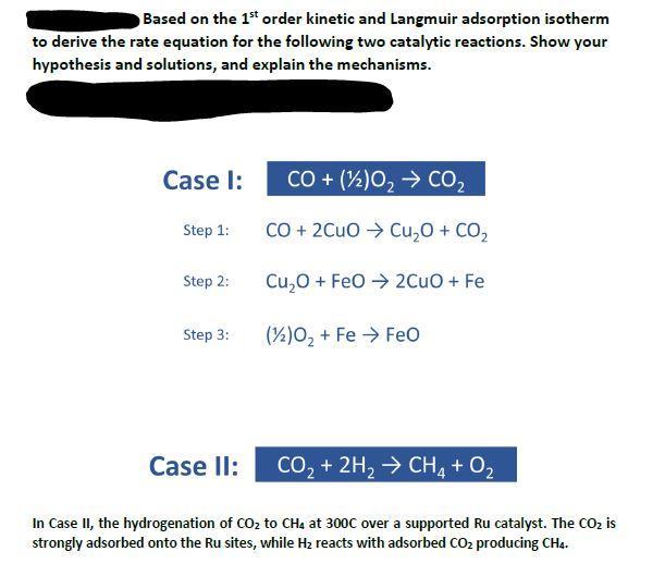 Solved Based on the 1st order kinetic and Langmuir | Chegg.com