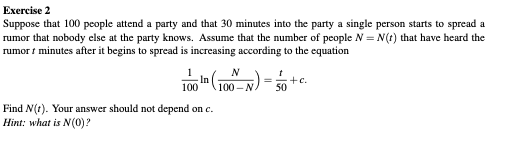 Solved Exercise 2 Suppose that 100 people attend a party and | Chegg.com