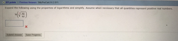 Solved Expand the following using the properties of | Chegg.com