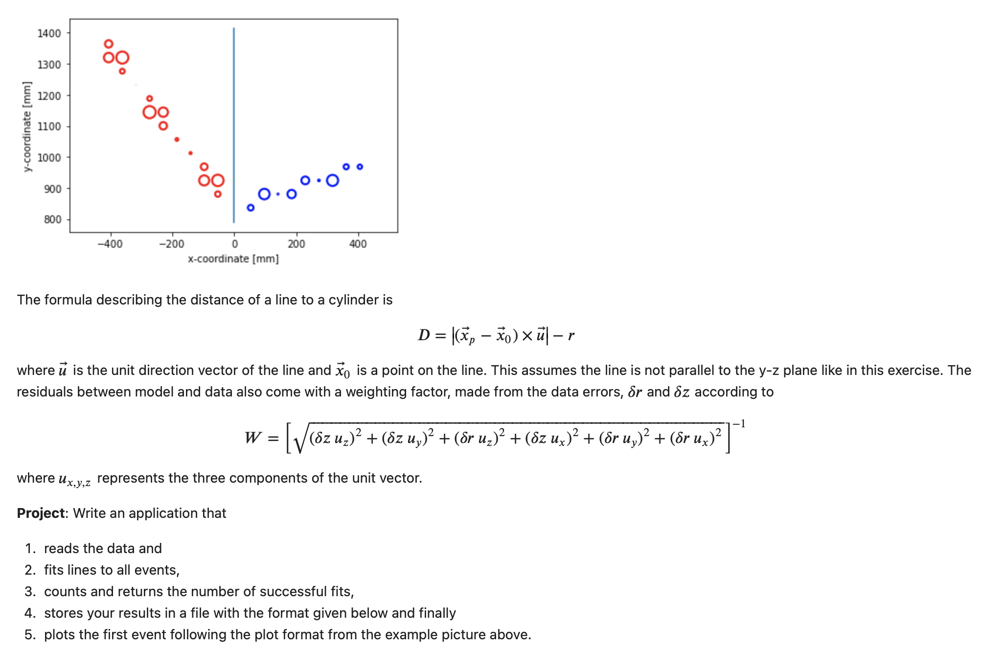 Solved This project aims at fitting lines in 3D to data | Chegg.com