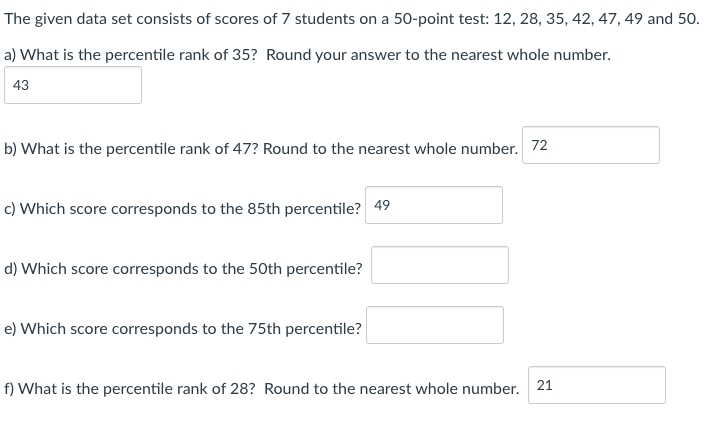 Solved A student scores 50 on a mathematics test that has a | Chegg.com