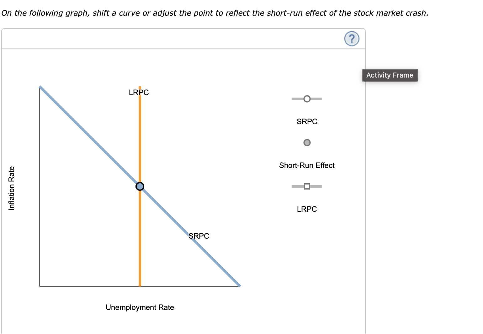 Solved On the following graph, shift a curve or adjust the | Chegg.com