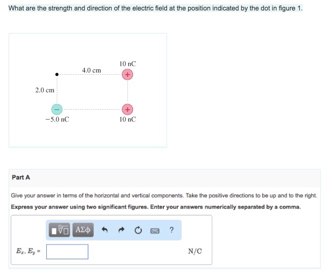Solved What are the strength and direction of the electric | Chegg.com