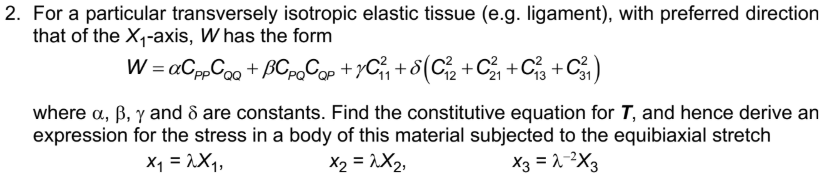 2. For a particular transversely isotropic elastic | Chegg.com